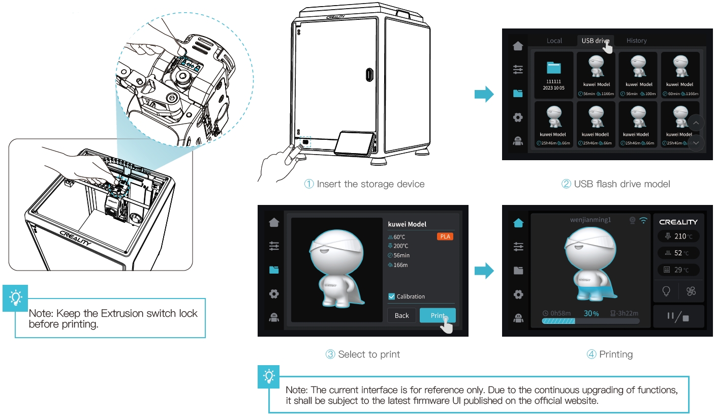 เริ่มปริ้นงานครั้งแรก Creality K1 Series - Knowledge Base